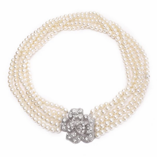 Breakfast at Tiffany s Necklace 5 Strand Pearl Necklace